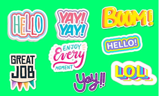 Do awesome sticker design and illustration by Crative_idea786 | Fiverr