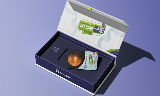 Design professional gift card box packaging with 3d mockup by Cre8ive ...