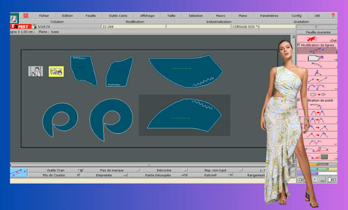 Make a sewing pattern for your project in lectra by Meryemmh | Fiverr