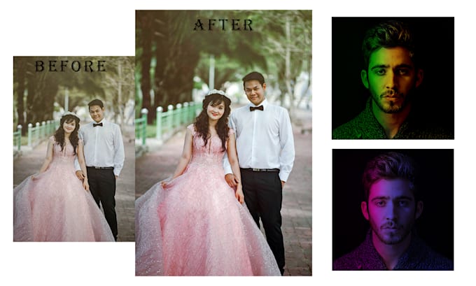 Do excellent photoshop editing, color grading and background switching ...