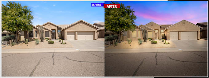 Edit day to dusk, virtual twilight photo professionally by Mhstudiore ...