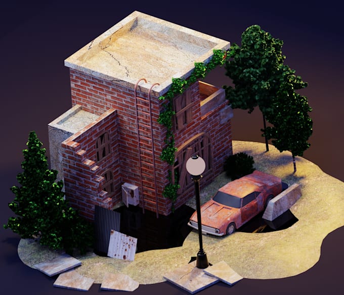 Make a high and low polygon game set by Tugcedalay | Fiverr