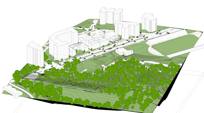 Create a 3d realistic topography site model in revit by Vdn_arch | Fiverr