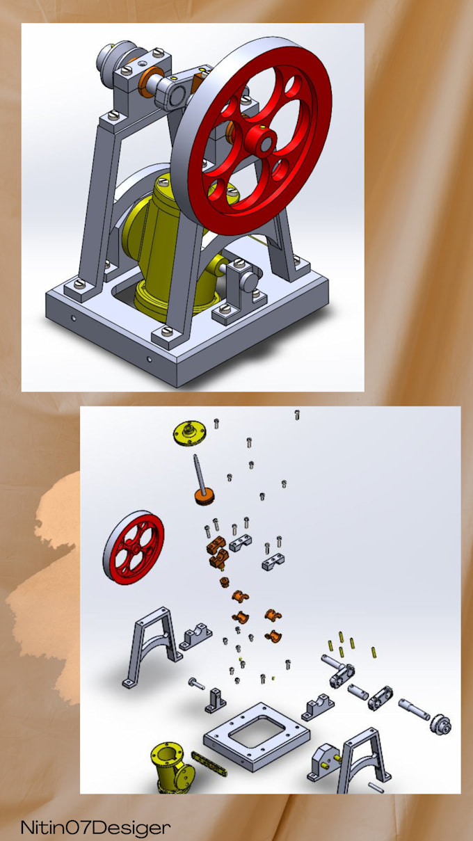 Do 3d models large assemblies and 2d manufacturing drawings by Nitin07 ...