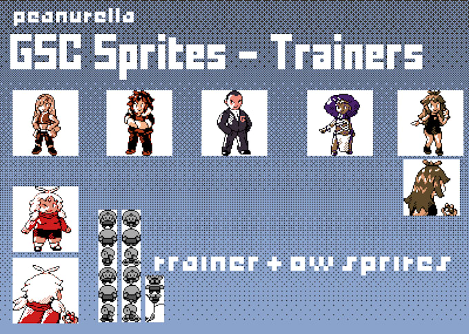 Make a generation 2 pokemon or trainer sprite by Peanutella | Fiverr