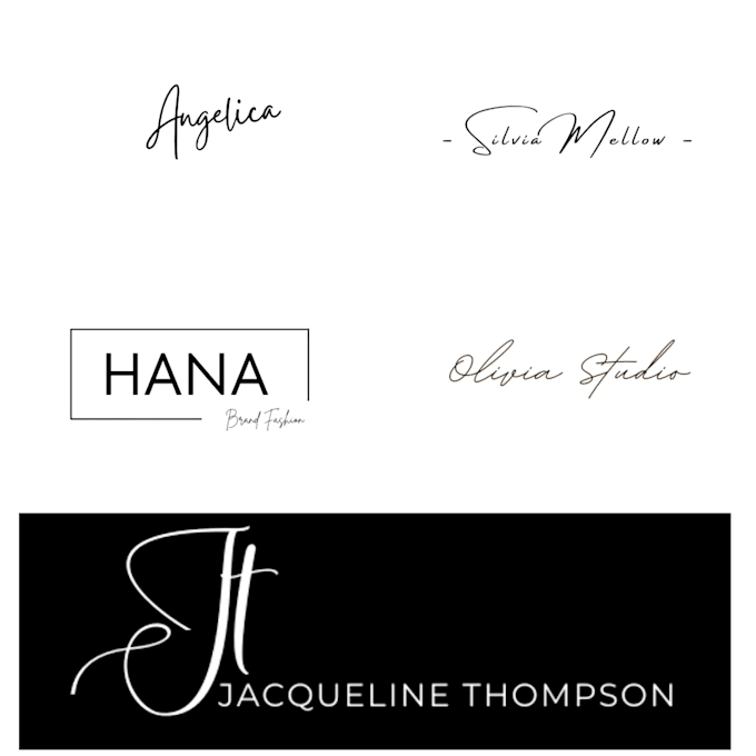 Design scripted, signature, cursive, handwriting logo by Bishoykhalaf1 ...