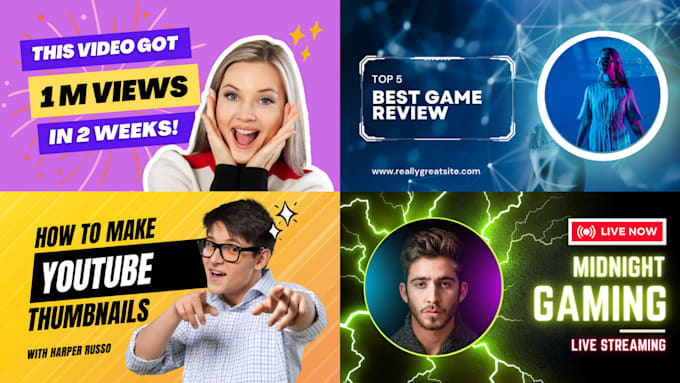 Create amazing youtube thumbnails in 24 hours by Hurr566 | Fiverr