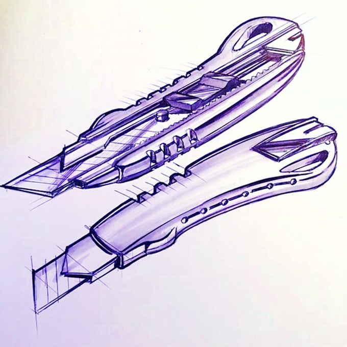 Draw a product design sketch by Serpootsun | Fiverr