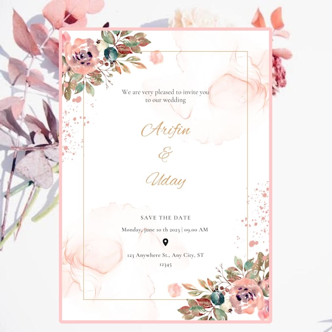 Do beautiful and professional invitation card design by Udaysalim | Fiverr