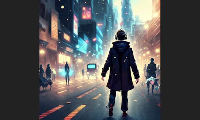 Create your anime album cover art fast hiphop lofi rap emo by ...