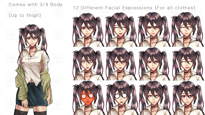 Draw you character sprites for your visual novel