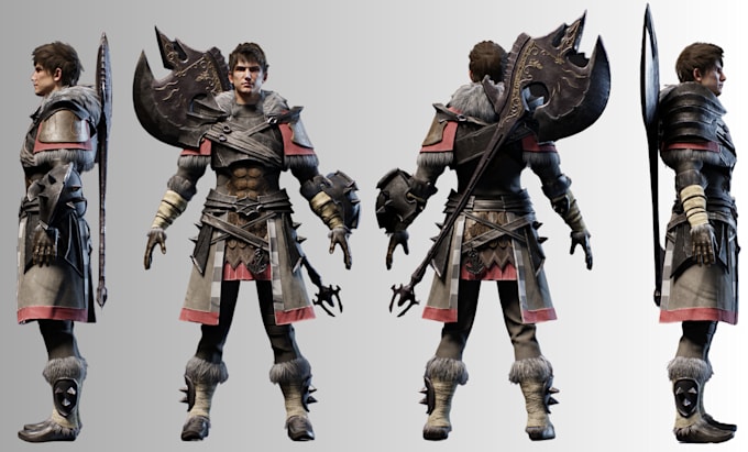 Design 3d Realistic Character Stylized Unreal Engine Game Character 3d