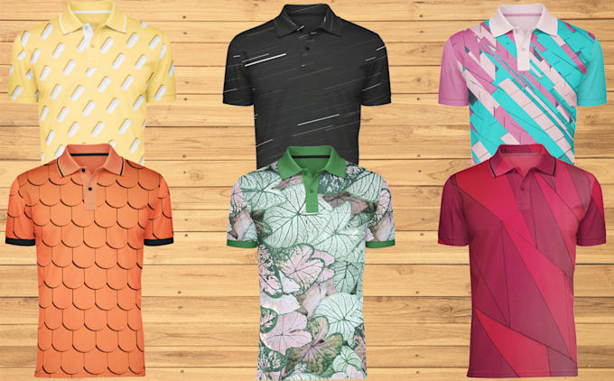 Create print pattern golf polo t shirt design and mockup for you by ...