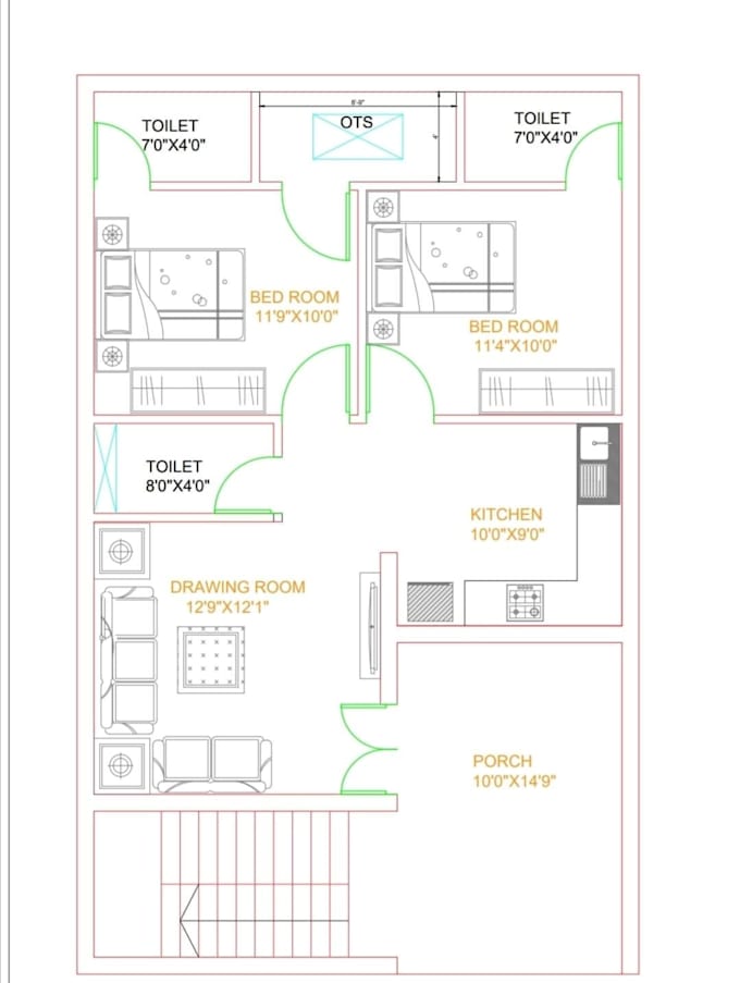 Draw 2d floor plans, and also provide drawing modifications by ...