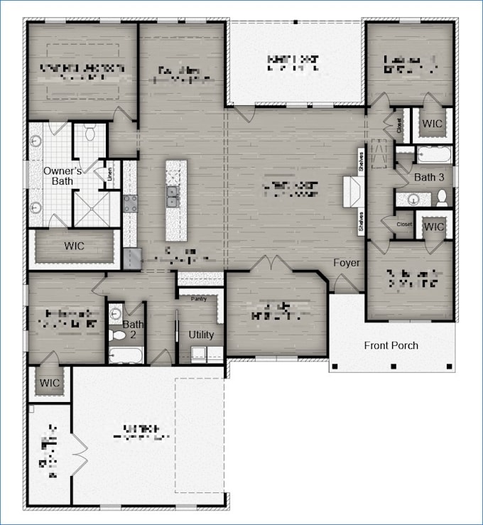 Creat 2d floorplan for real estate, only base with color by Edgar ...