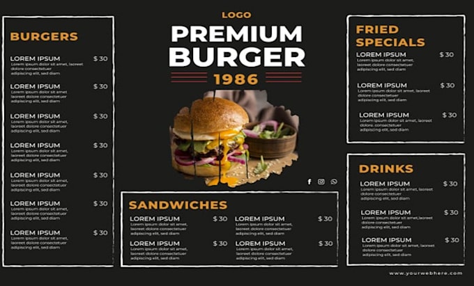 Design 2 appealing restaurant menu design by Med_web | Fiverr