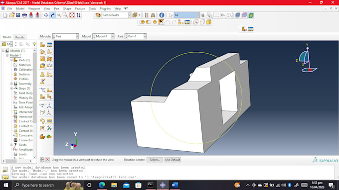 3d Solid Part On Abaqus By Engrmaham Fiverr