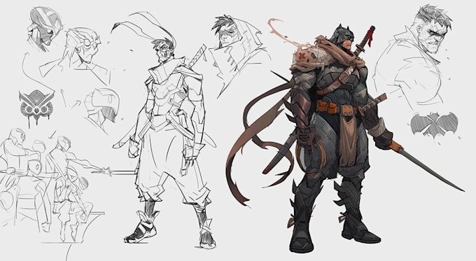 Make dnd party character sketch drawing by Temaccki | Fiverr