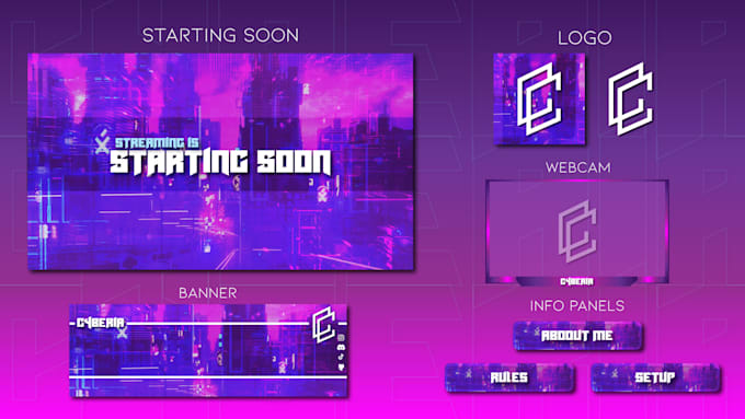 Create customized overlays for your twitch channel by Leelluna | Fiverr
