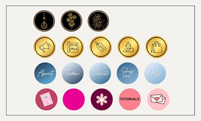 Create instagram story highlights covers by Shiningsnow | Fiverr