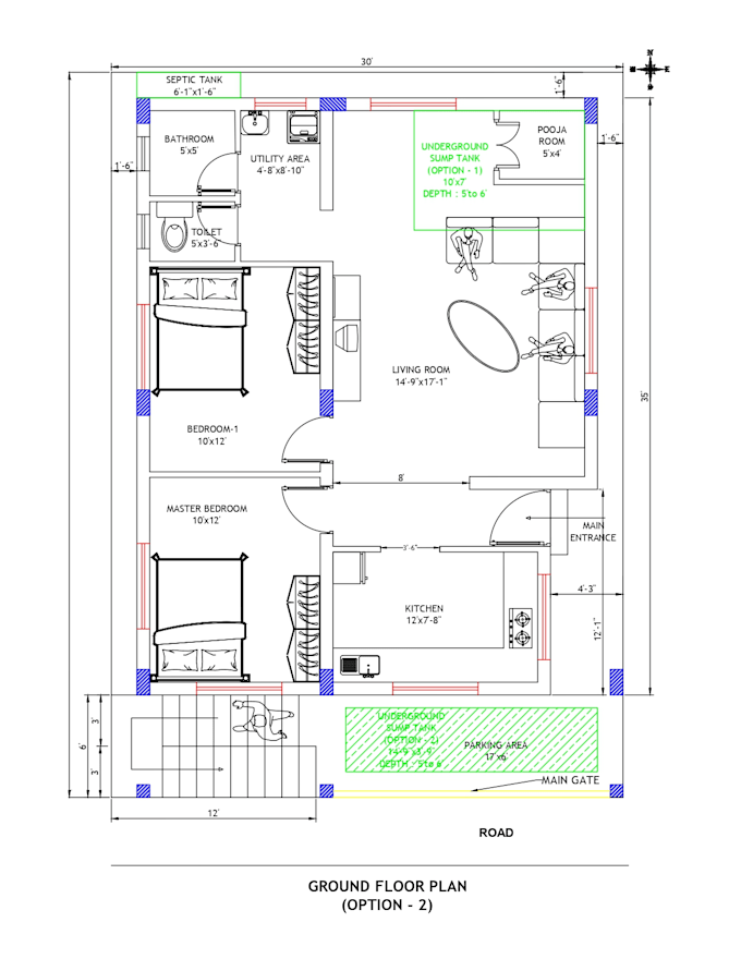 Design and draw 2d autocad floor plans with full detailing by Deep ...