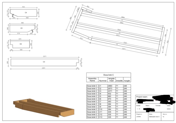 Make your working drawing for any prefab element you want by ...