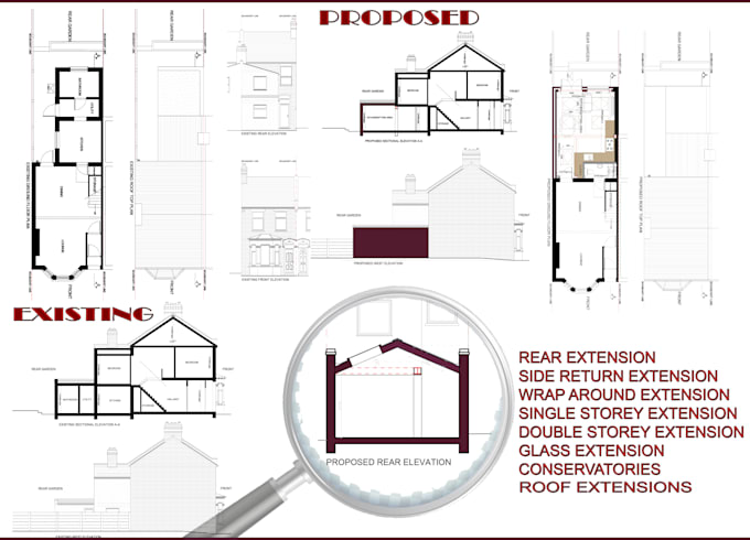 Produce uk planning permission drawings existing and proposed by Anam ...