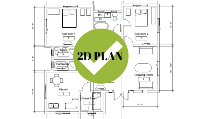 Create a 2d house plan with 3d model on revit by Narjisfatimaaa | Fiverr