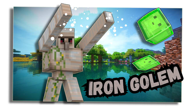 Make a custom minecraft thumbnail with objects coming out of it by ...