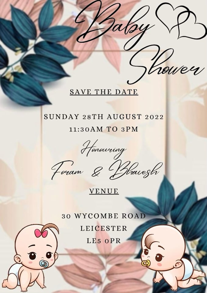 Create your dream invitation, cards, posters by Angelb2125 | Fiverr