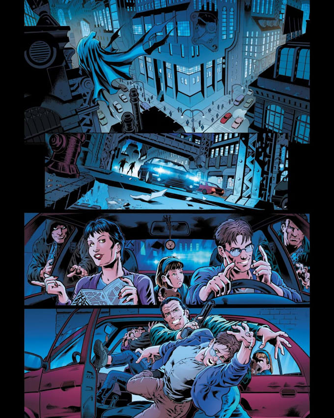 Draw color comic book, comic art, graphic novel book, comic cover ...