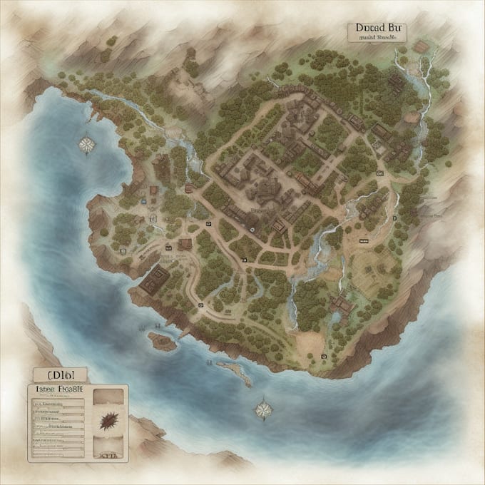 Design fantasy map for your book, game, dnd campaigns by Nilonite | Fiverr