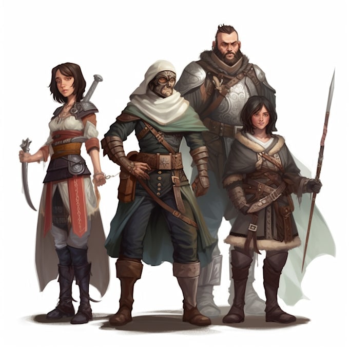 Create dnd character art illustration commissions by Gleestuzelle | Fiverr