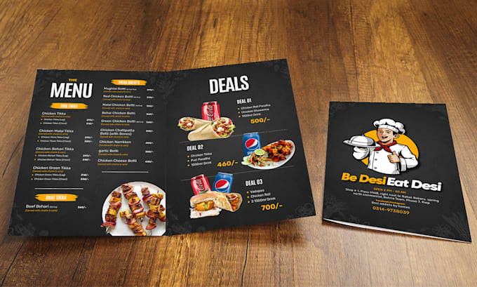 Design attractive standee and menu design by Sardarshoaib313 | Fiverr