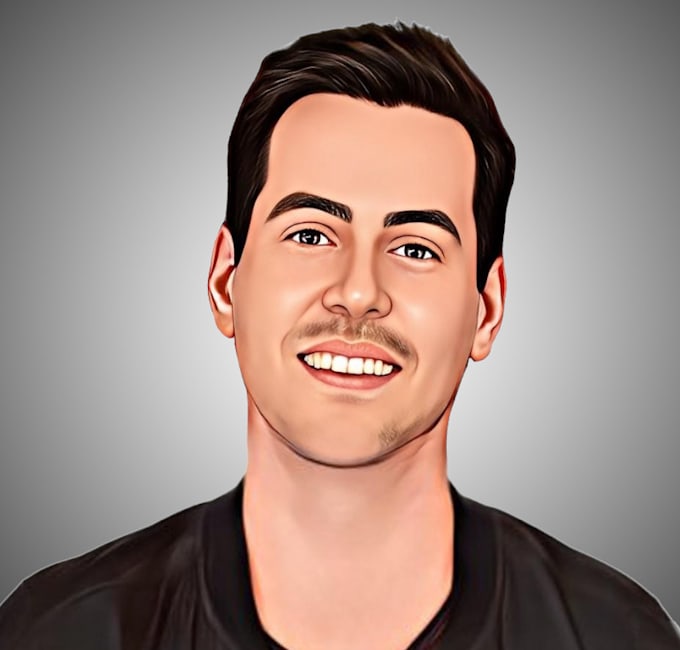 Draw portrait avatar cartoon by Omarouahman1 | Fiverr