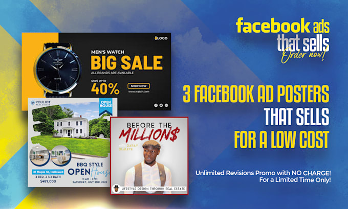Create quality facebook ad posters that sells by Gareddelatorre | Fiverr