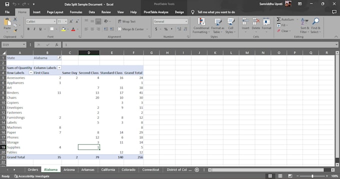 Split data in single excel sheet to multiple sheet of various category ...