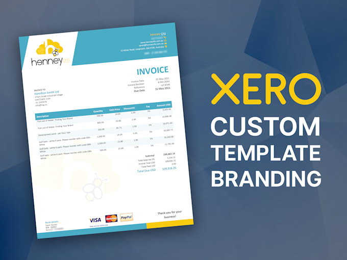 Design xero custom invoice template by Soliman4 | Fiverr