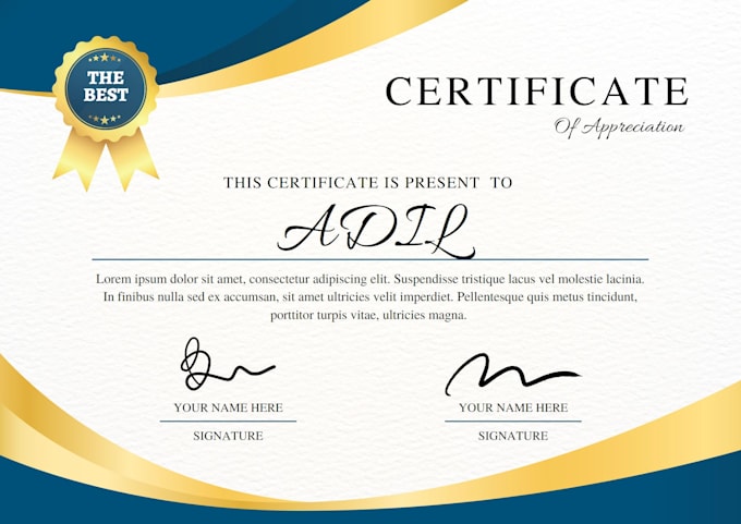 Create Professional Certificates For Anything By Horizontechclub Fiverr