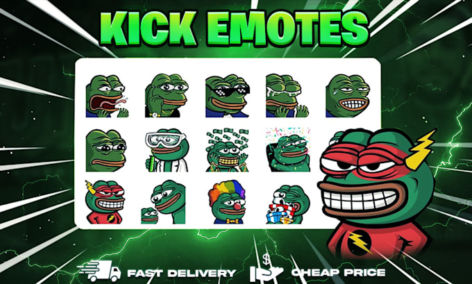 Make custom kick emotes and animated emojis pixel, cartoon by Viperx1k ...