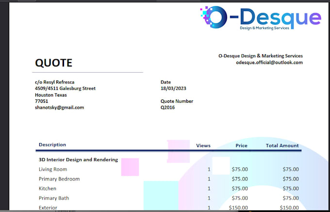 Do ascora document template and custom forms by Odesque | Fiverr