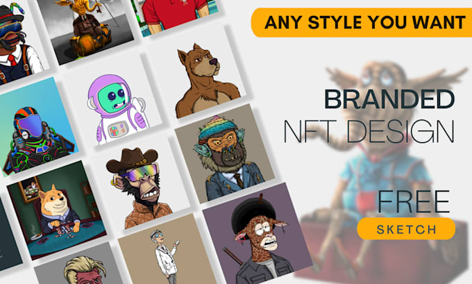 Design unique nft art and generate collection with metadata by Dimalroxz | Fiverr