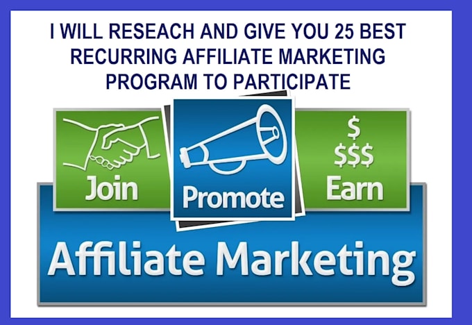 Research 25 best affiliate products with recuring commission by Video ...