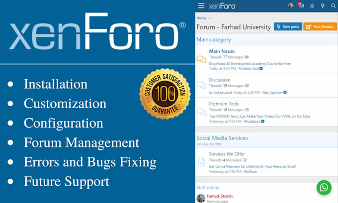 Do proper installation of forums and website by Zamy216 | Fiverr