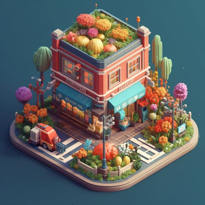 Design your isometric shops by Shaman11 | Fiverr