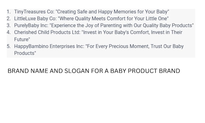 Create 10 unique brand names to use for your company by Sholastephanie ...