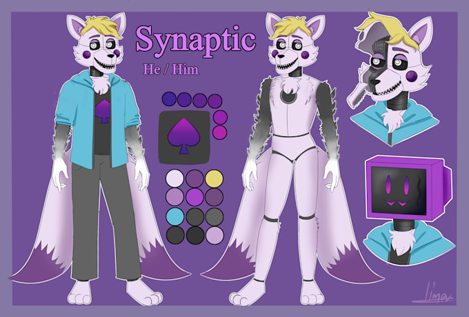 Draw a reference sheet for your fursona or furry character by Laym_art ...