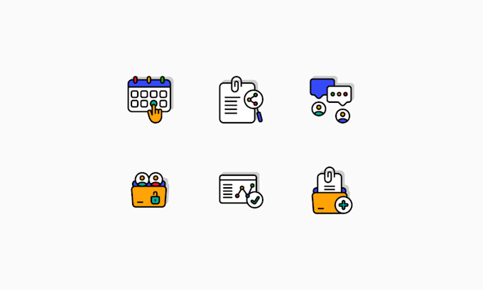 Design stunning vector icons in filled style by Trazodesign | Fiverr