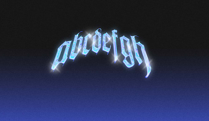 Make 3d chrome typeface effect by Valdes_f | Fiverr