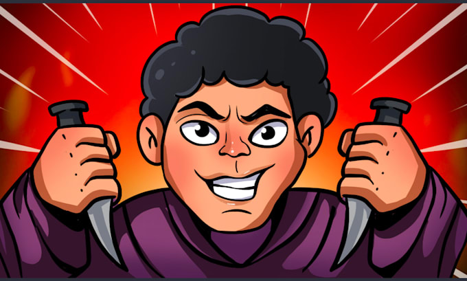 Draw awesome cartoon youtube thumbnail by Desingcrew | Fiverr